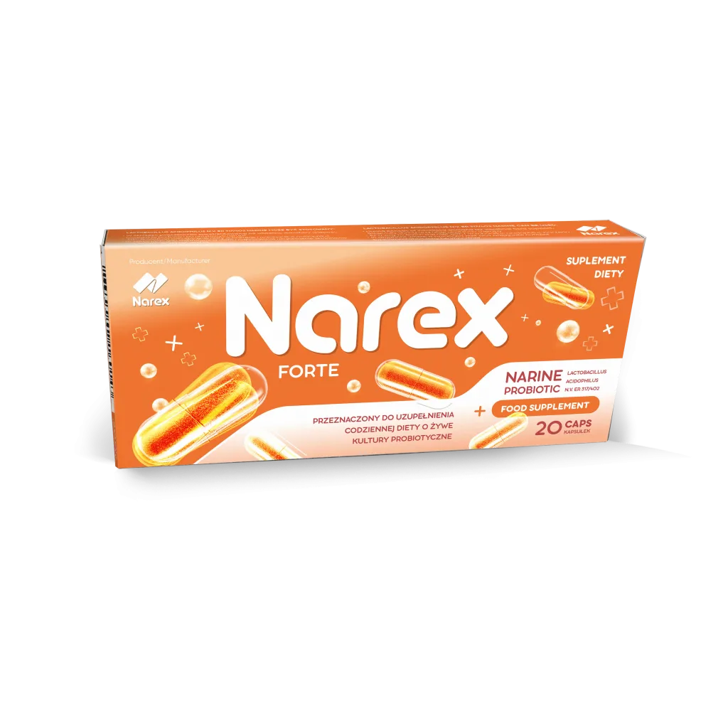 Probiotyk Narine • Narex Forte • 20 kapsułek • Narex